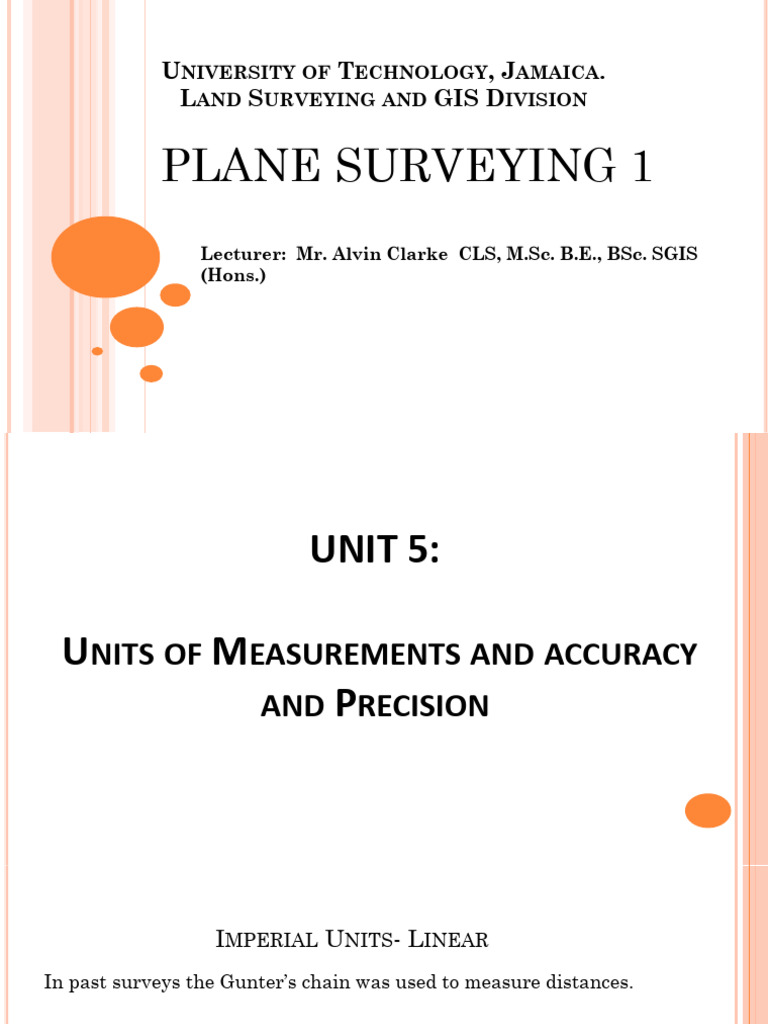 Plane Surveying 1 - Unit 5 | PDF | Significant Figures | Acre