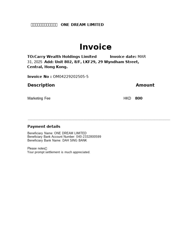 Invoice-OM04229202505-5-800-Carry Wealth Holdings Limited 副本2拷貝2 | PDF