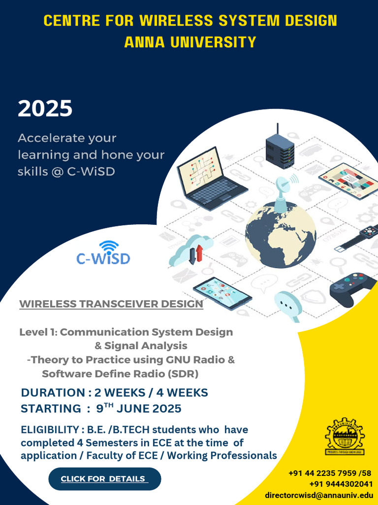 Summer Internship in Wireless Systems | PDF | Telecommunications | Wireless