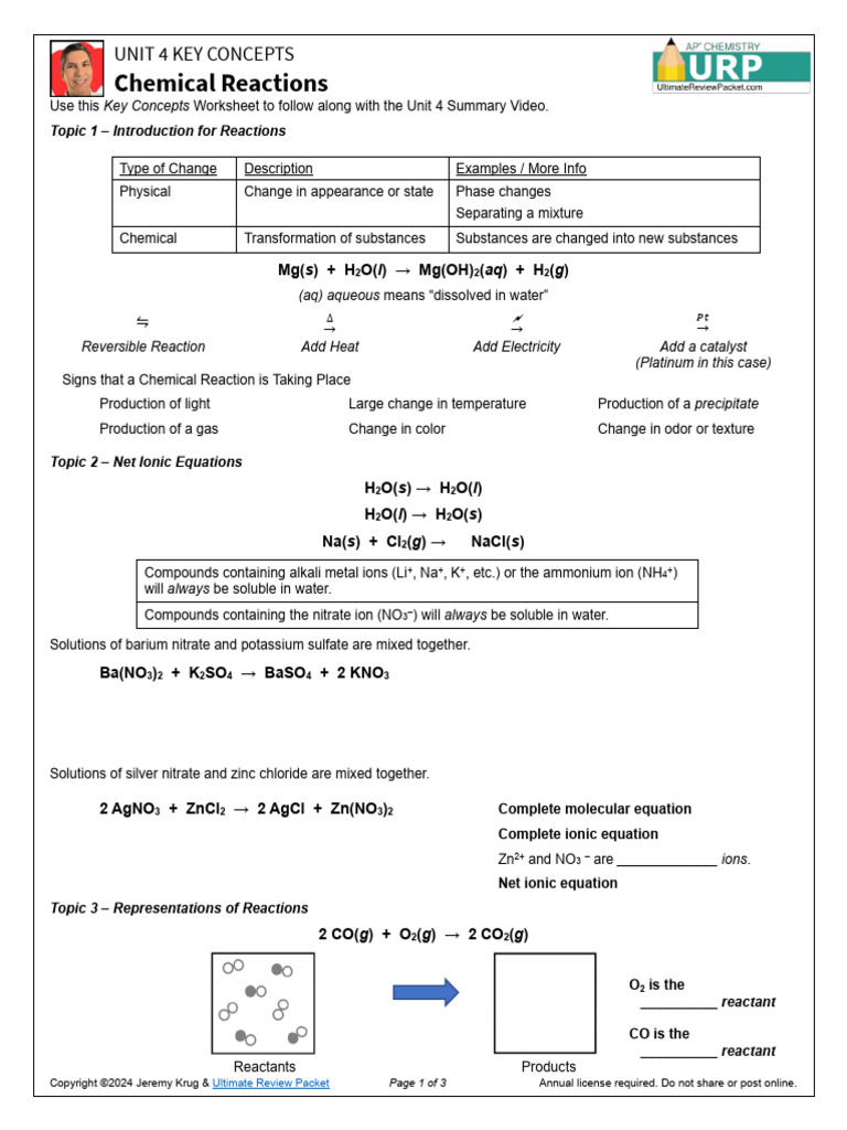 wFPdqgcdQBCAGdd6KCOY - Unit 4 KEY CONCEPTS | PDF | Redox | Acid