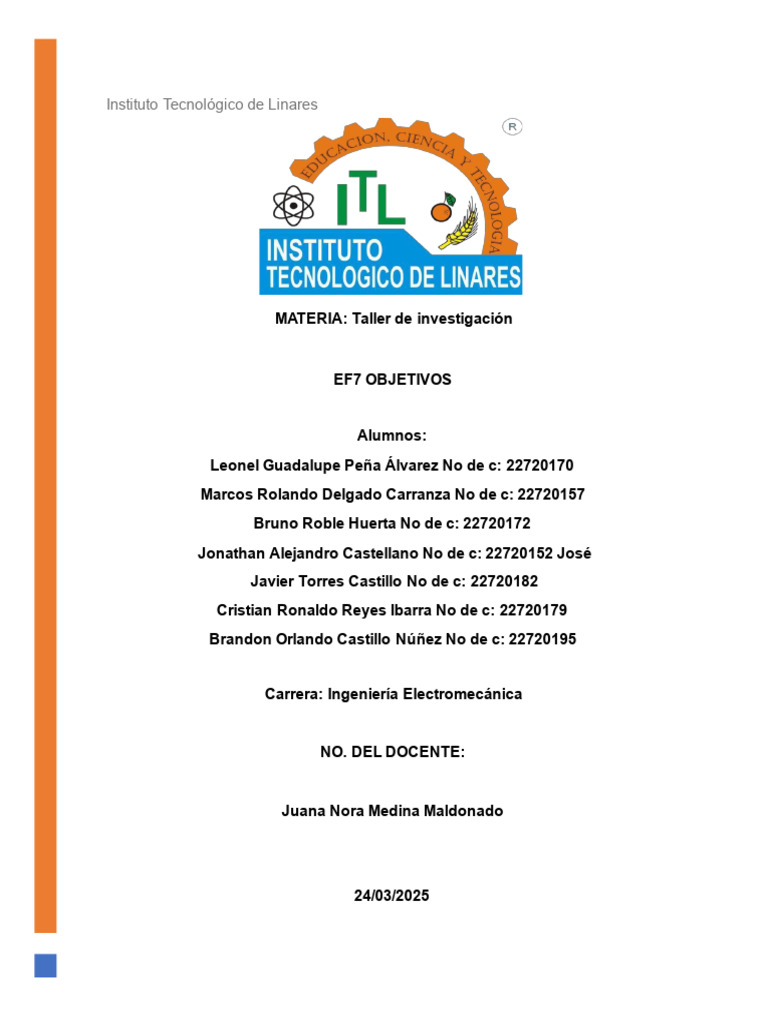 Ef7 Objetivos | PDF