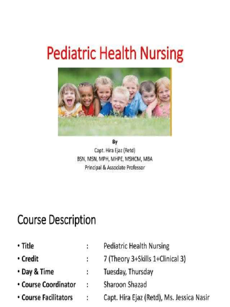 Perspective of Paediatric Nursing | PDF