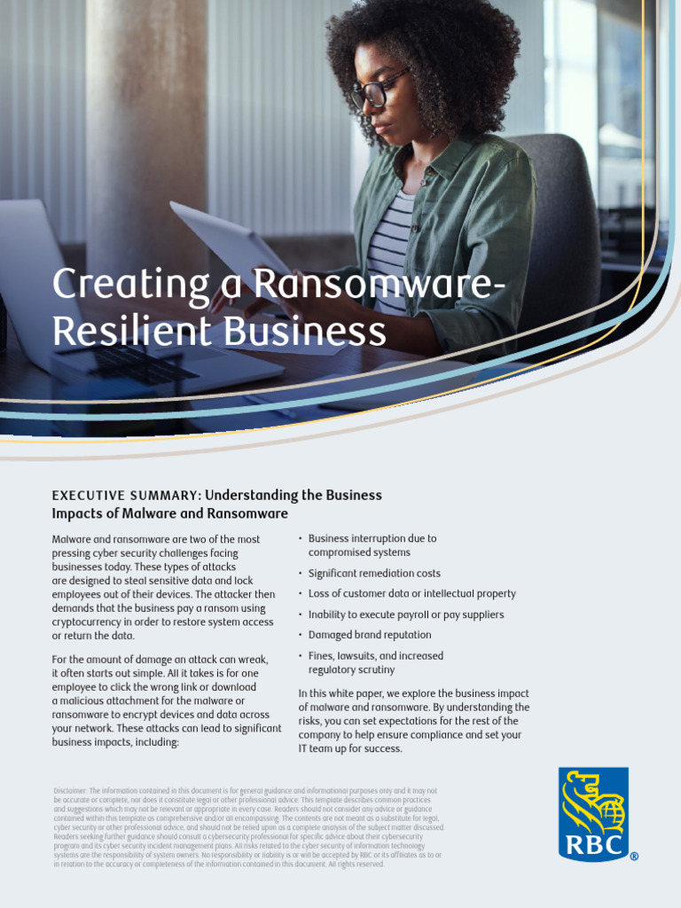 Creating A Ransomware Resilient Business EN | PDF | Ransomware | Security