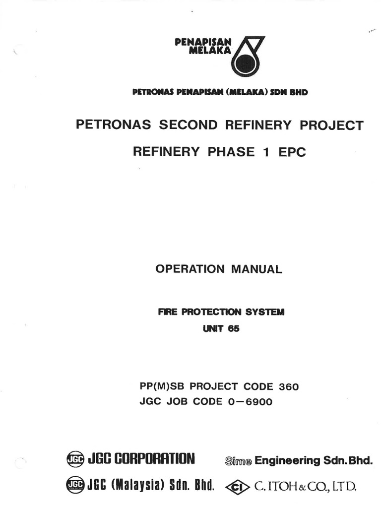 JGC Manual - Fire Protection System U65 | PDF