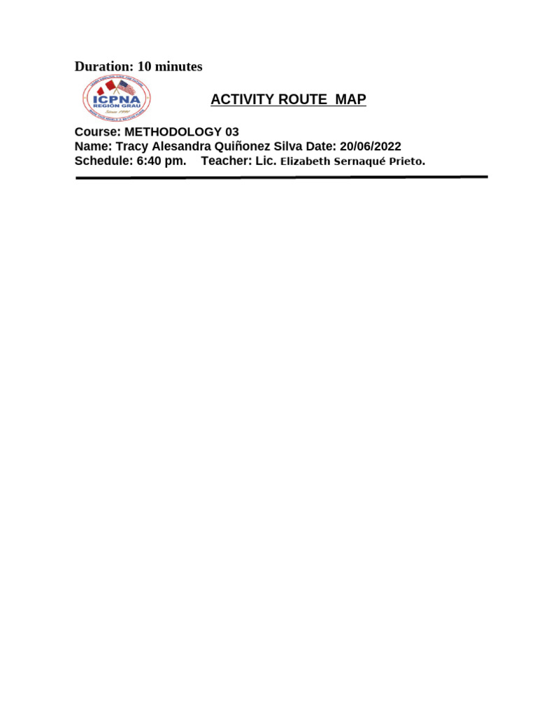 Route Map Tracy Quiñonez Silva | PDF