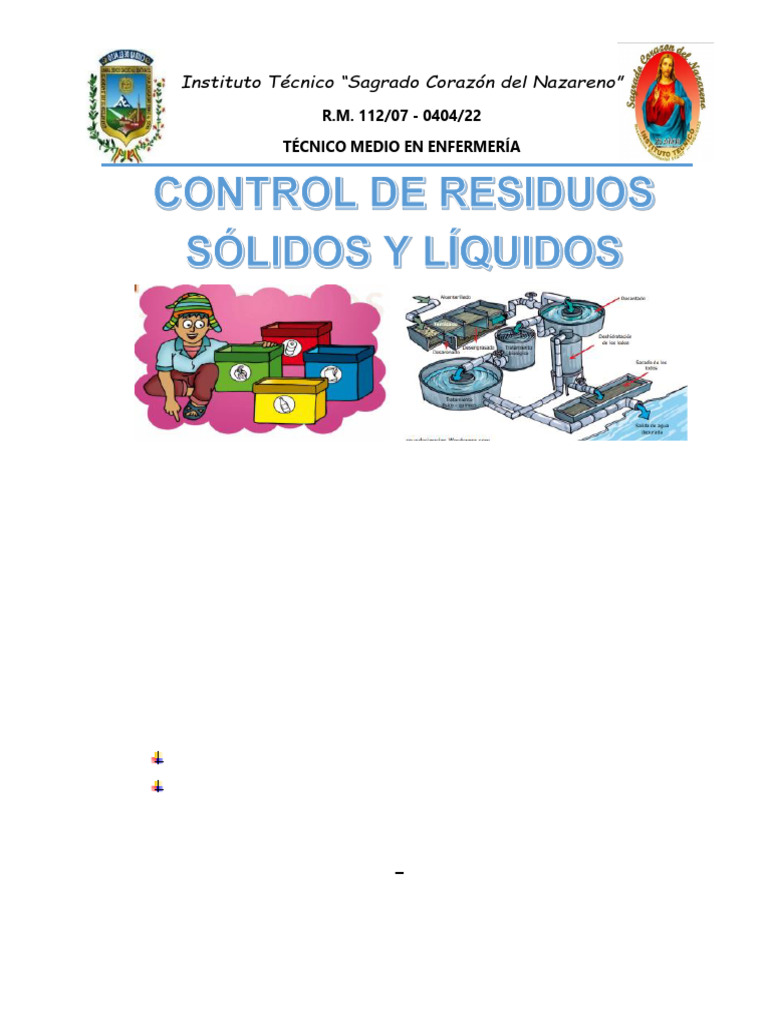 Control de Residuos Solidos y Liquidos Final | PDF | Residuos | Vertedero