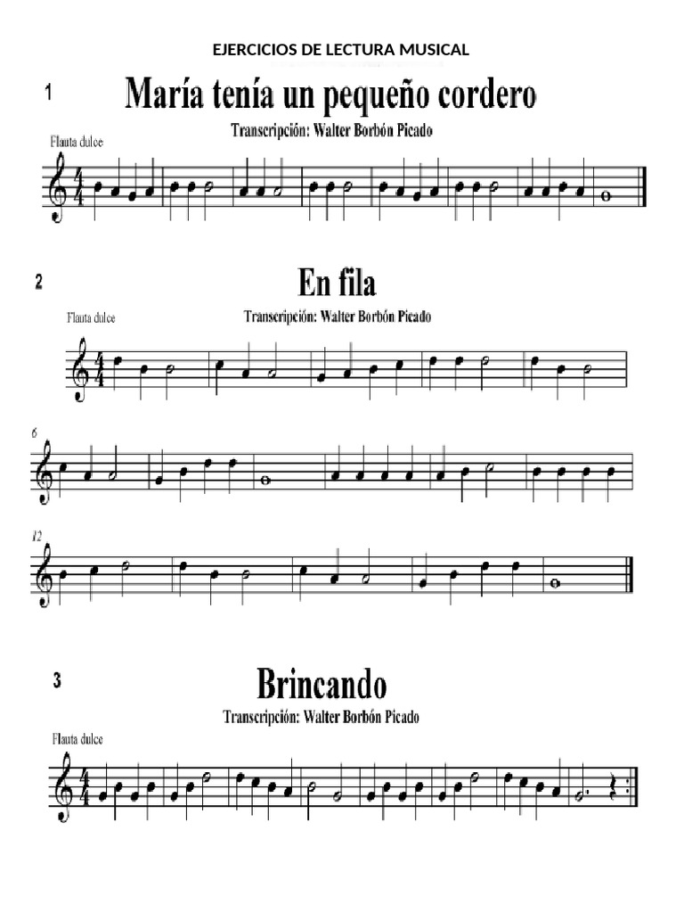 Lectura Musical Imprimir | PDF