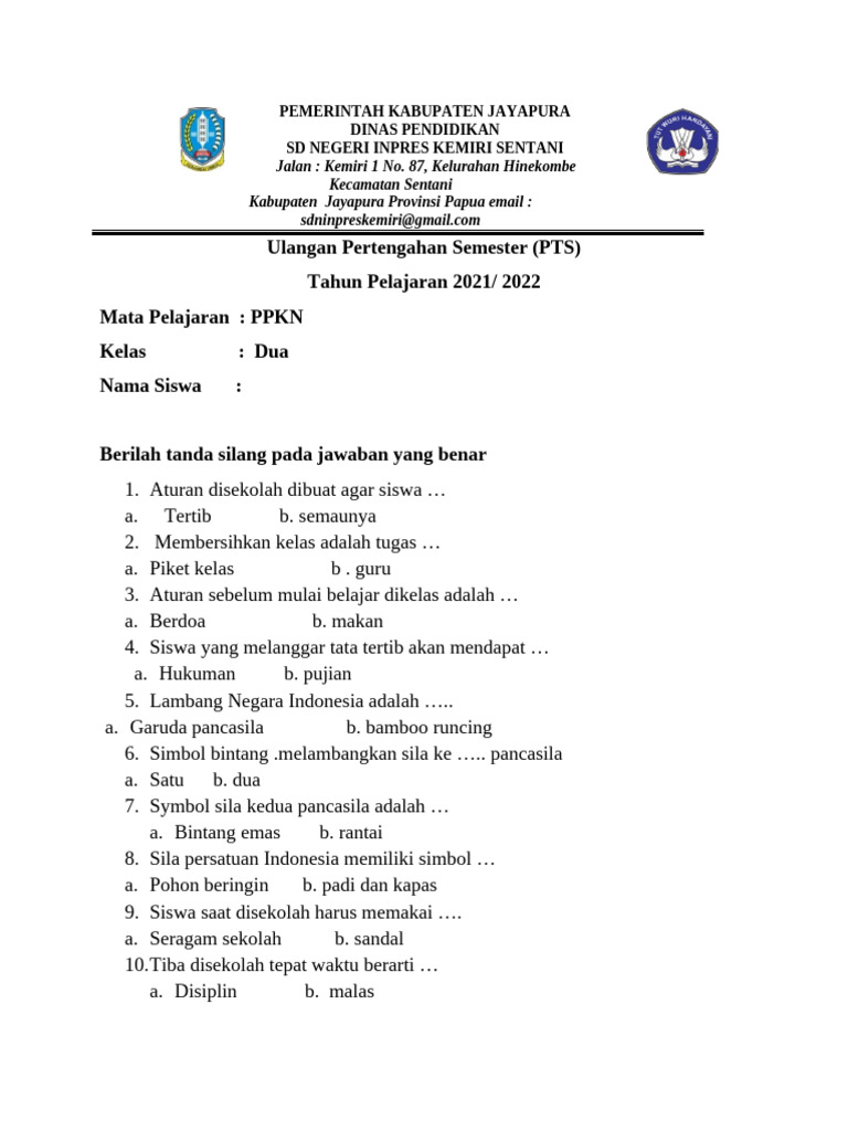 PPKN Kelas 2 | PDF