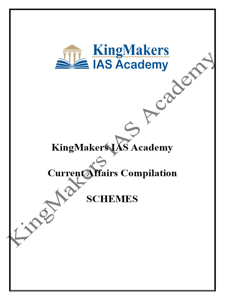 KMA Target Prelims 2024-25 - Schemes Compilation | PDF | Pension