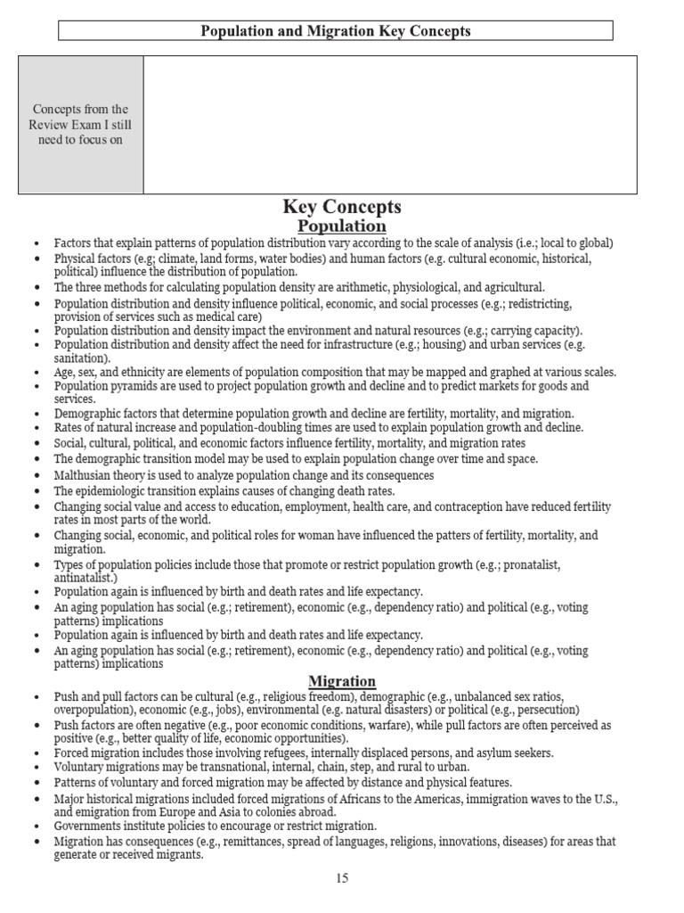 Population Migration 1 Pager | PDF | Human Migration | Economic Growth
