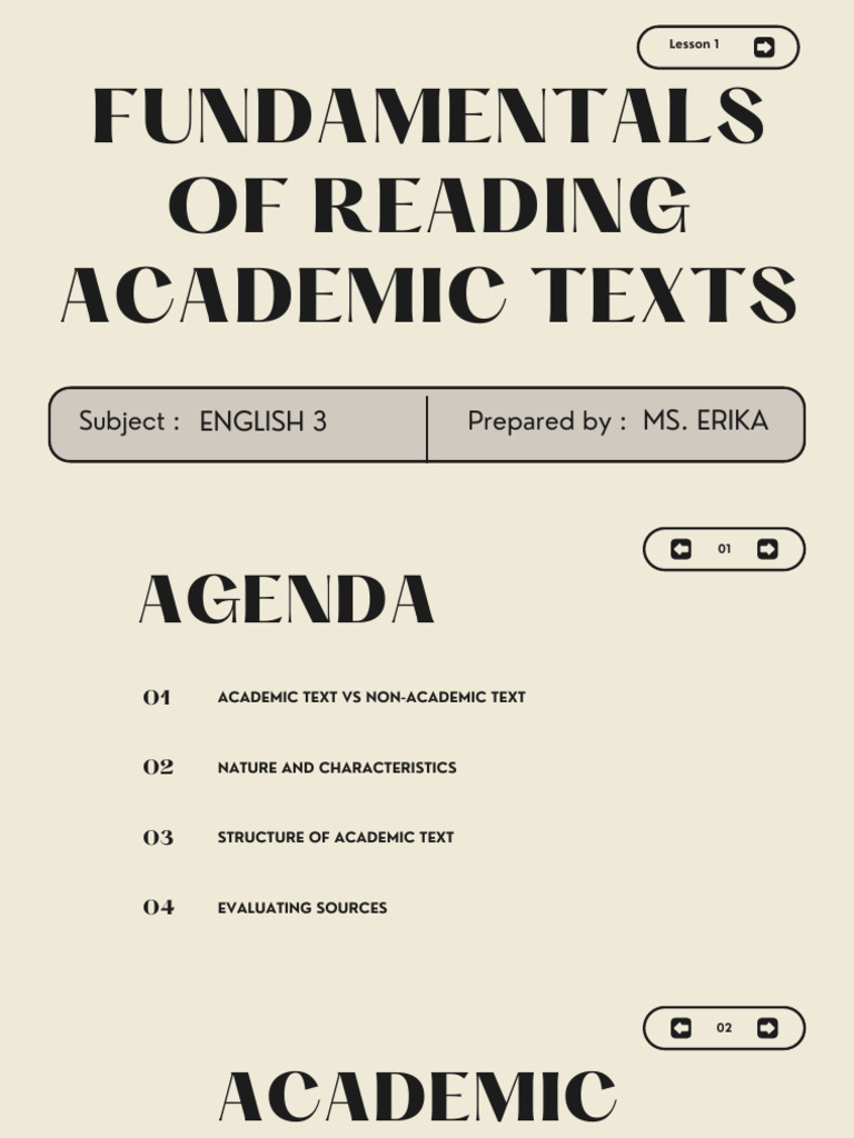 Understanding Academic Texts | PDF