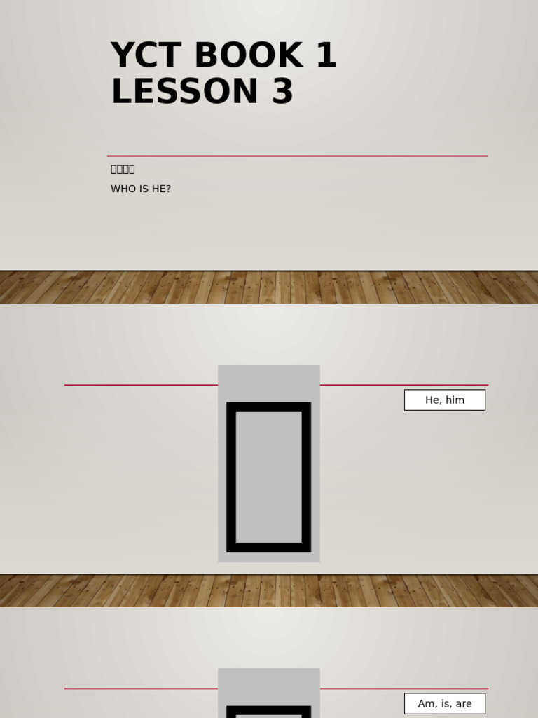 YCT Book 1 Lesson 3-4 | PDF