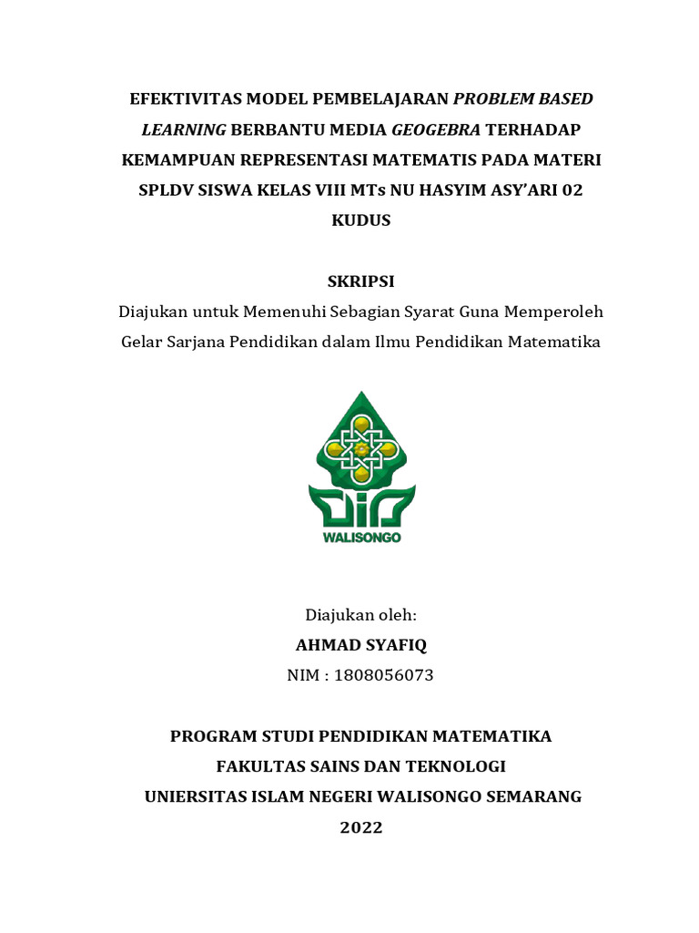 Skripsi 1808056073 Ahmad Syafiq | PDF