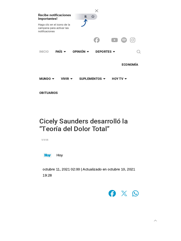 Teoría del Dolor Total de Cicely Saunders | PDF | Cuidados paliativos ...