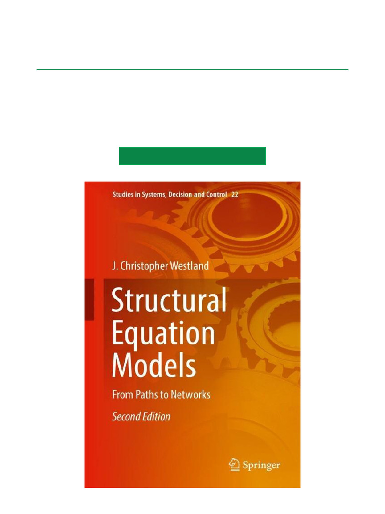 Structural Equation Models From Paths To Networks 2nd Edition Official Ebook Release | PDF ...