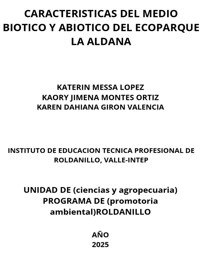 Caracteristicas Del Medio Biotico y Abiotico | PDF | Hongo | Arboles