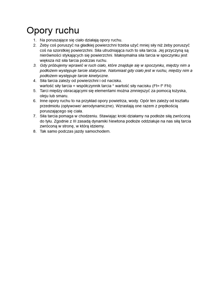 Opory ruchu | PDF