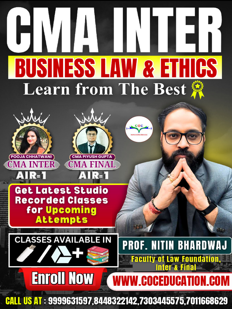 CMA Inter Indian Contract Act 1872 Class - 4 by Prof. Nitin Bhardwaj ...