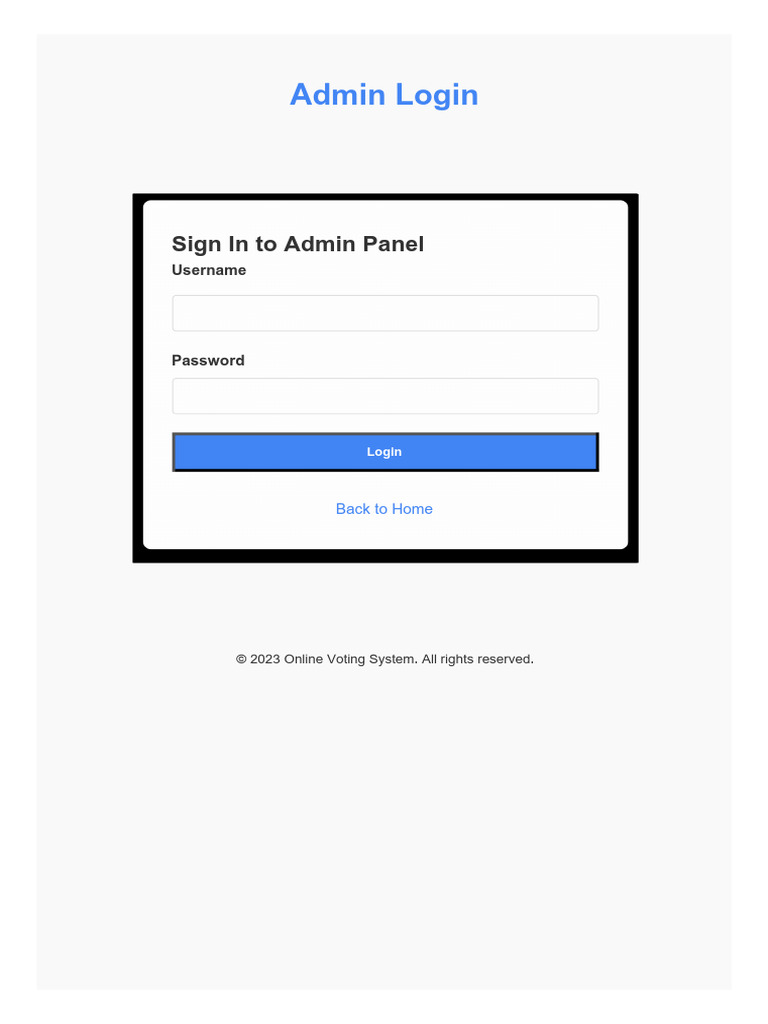 Admin Login - Online Voting System - PDF - 20250430 - 102515 - 0000 | PDF