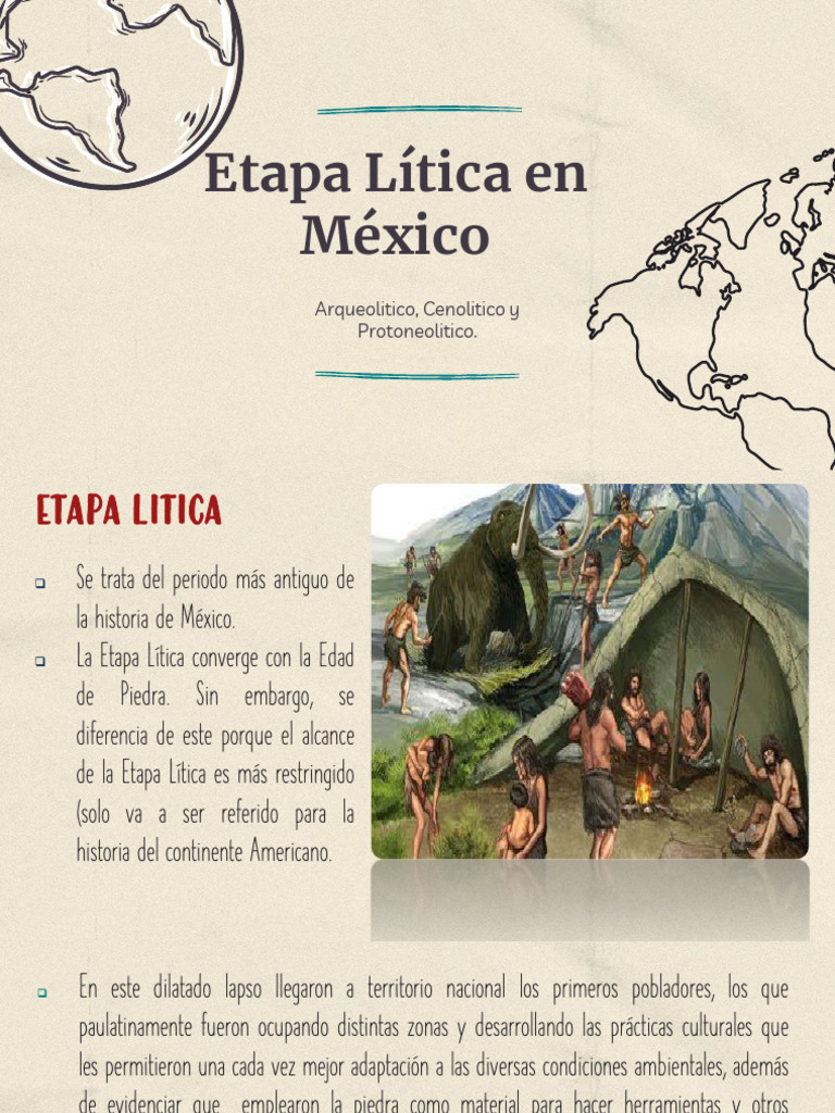 Etapas Líticas y Culturas de México | PDF | Mesoamérica | Oasisamerica