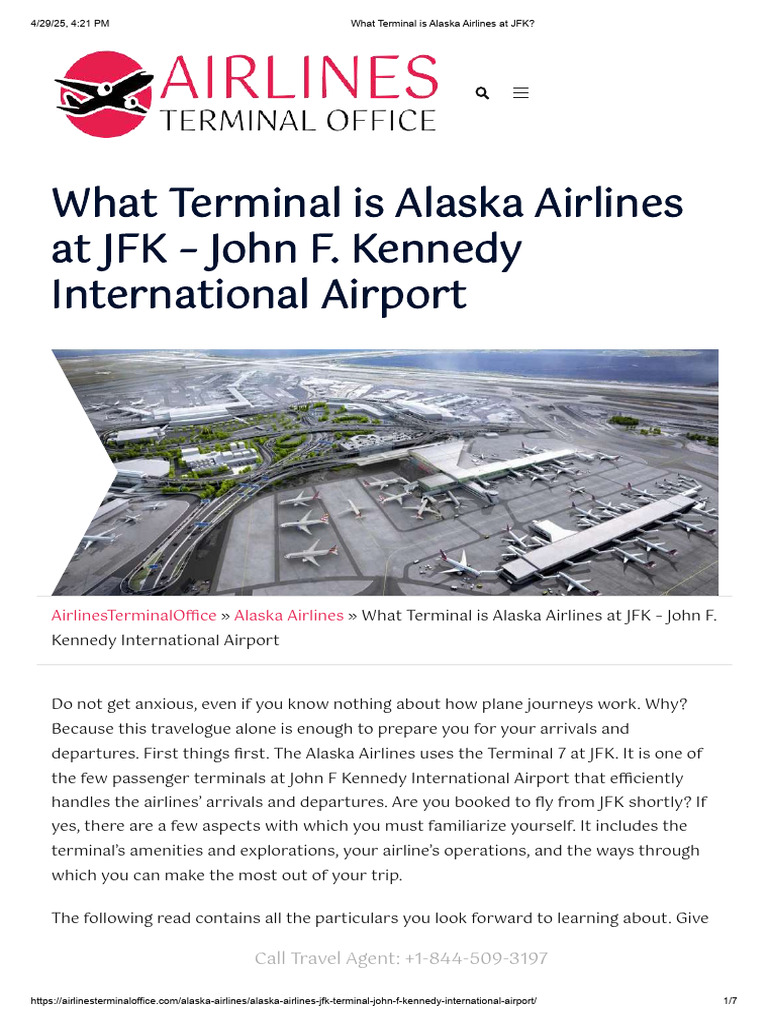 Alaska Airlines at JFK Terminal 7 | PDF | John F. Kennedy International ...