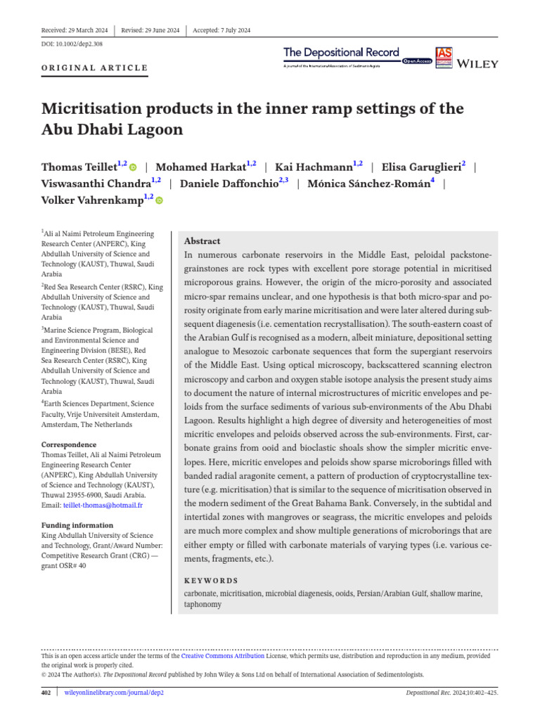 Micritisation Products in The Inner Ramp Settings | PDF | Earth Sciences