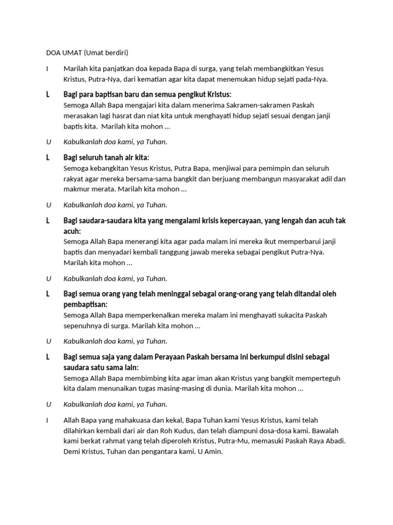 Doa Umat | PDF