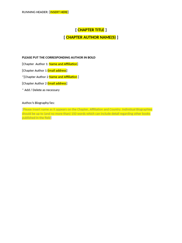 Chapter Template EMERALDHandbook 2 | PDF