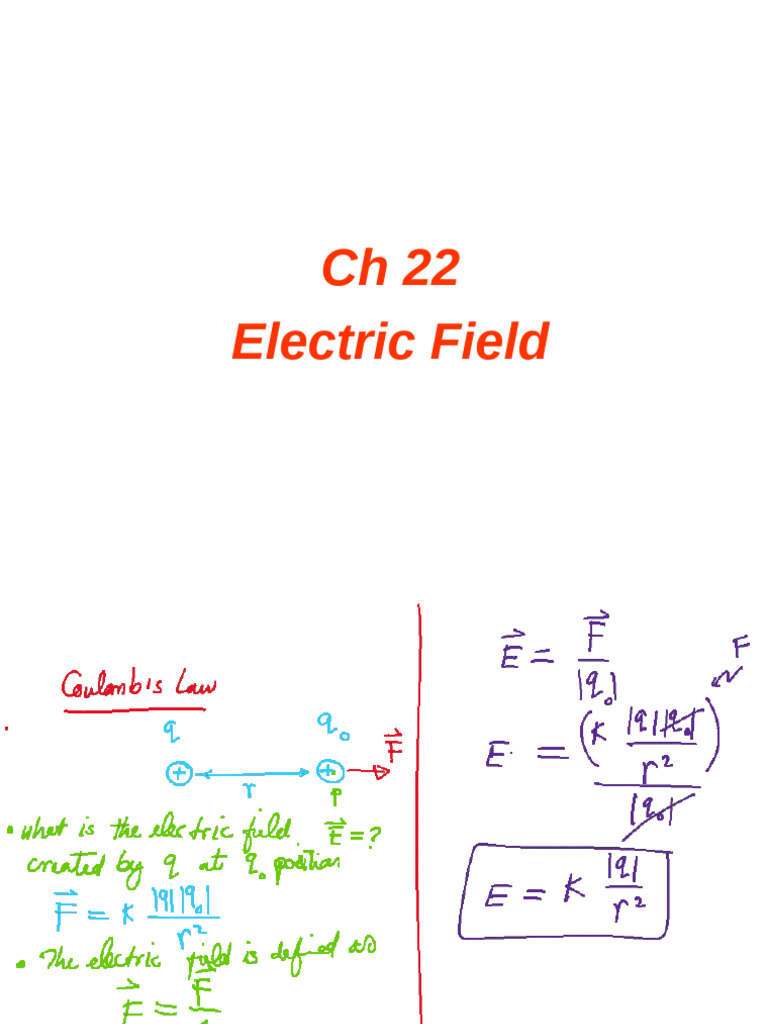 22 - Electric Field-With Notes-Sec 12 | PDF | Electric Field | Dipole