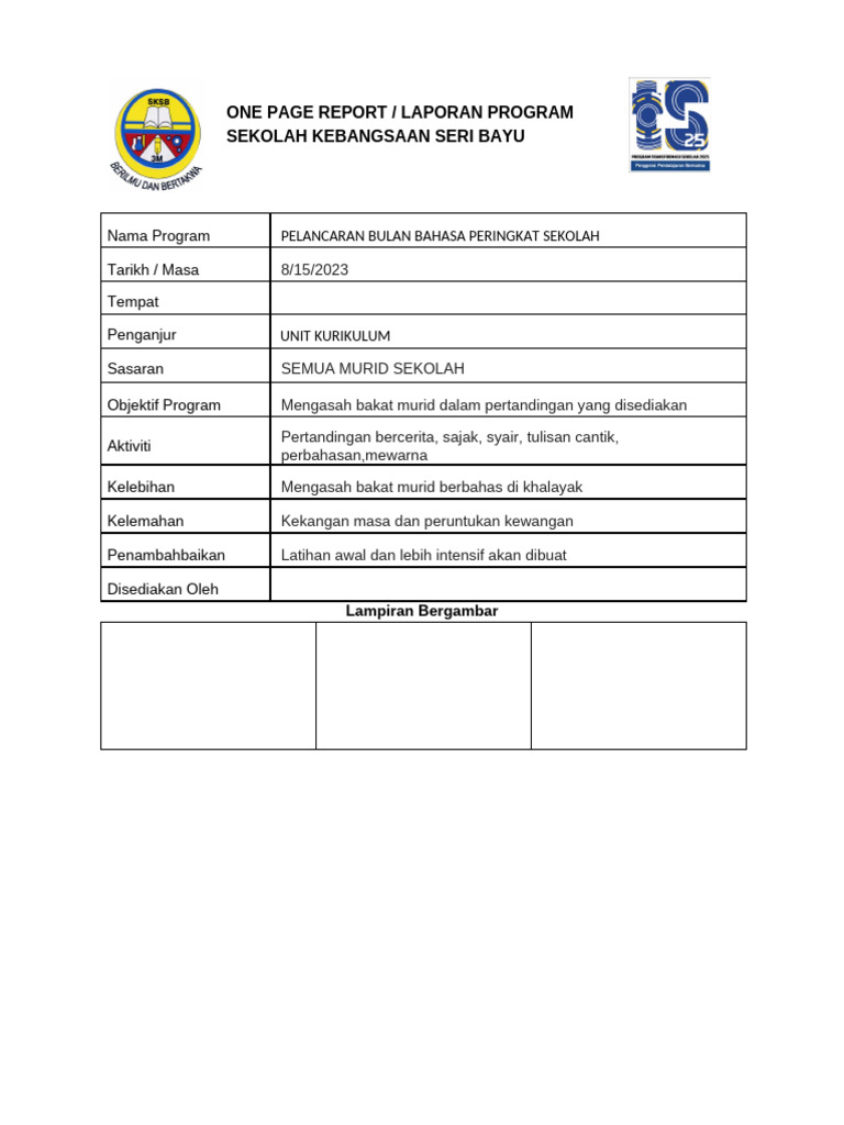 OPR Bulan Bahasa | PDF