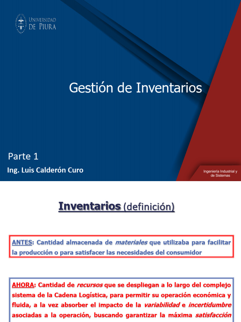 Gestión de Inventarios en Ingeniería Industrial | PDF | Logística ...