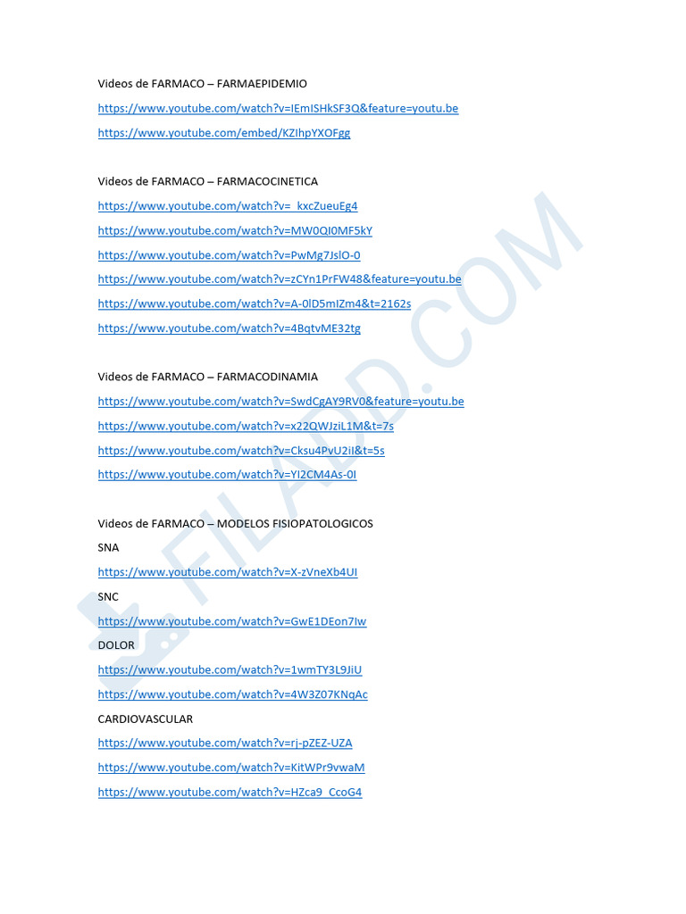 Videos de Farmaco | PDF