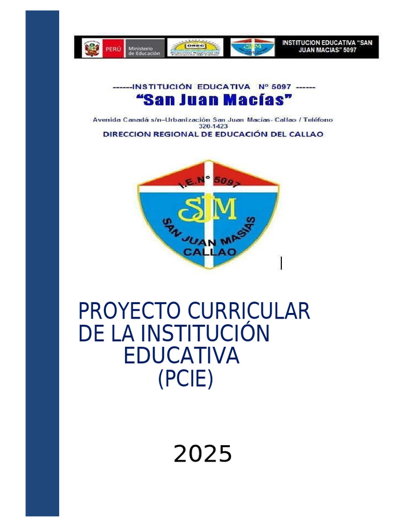 Pcie 2025-1 | PDF | Aprendizaje | Plan de estudios