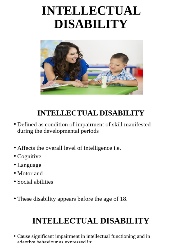 Intellectual Disability | PDF | Intellectual Disability | Prenatal ...