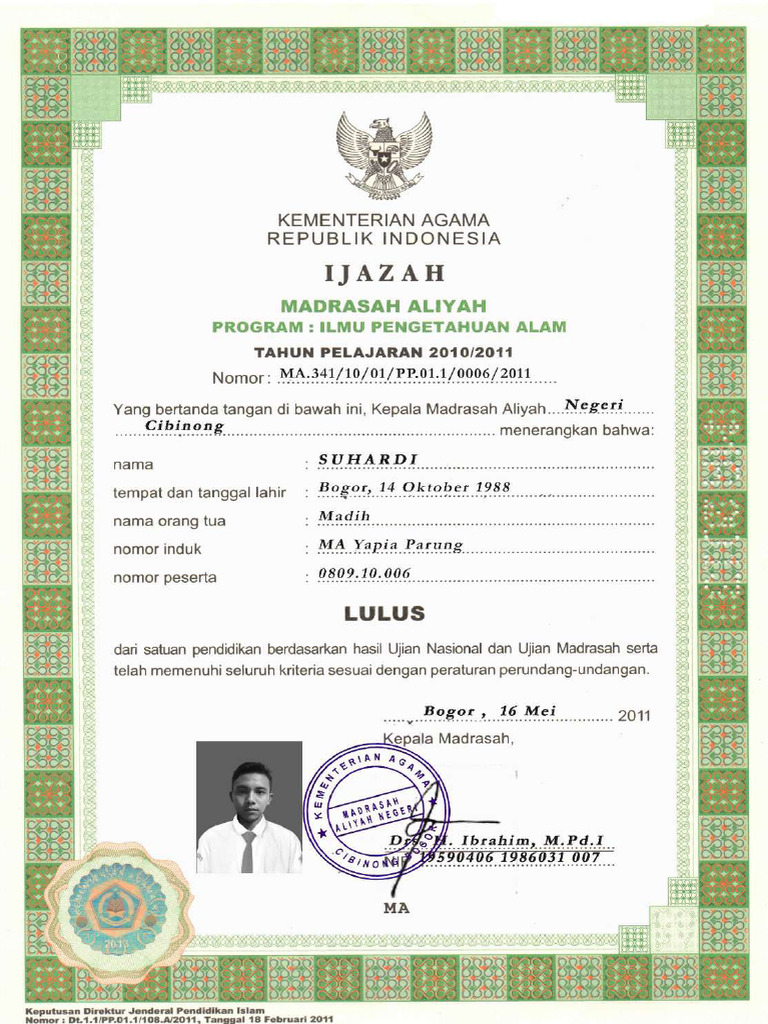 Ijazah Ma 2011 | PDF