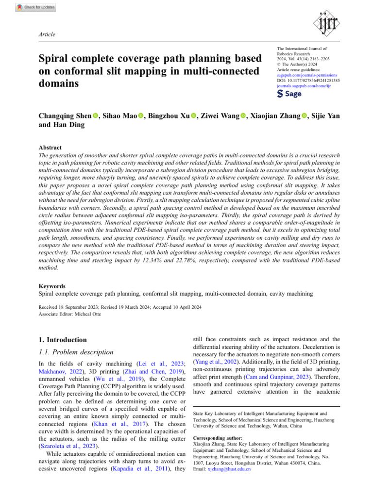 Spiral Complete Coverage Path Planning | PDF | Curve
