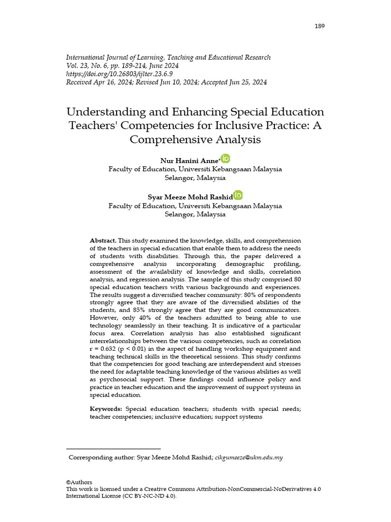 Understanding and Enhancing Special Education Teac | PDF | Special Education | Behavior Modification