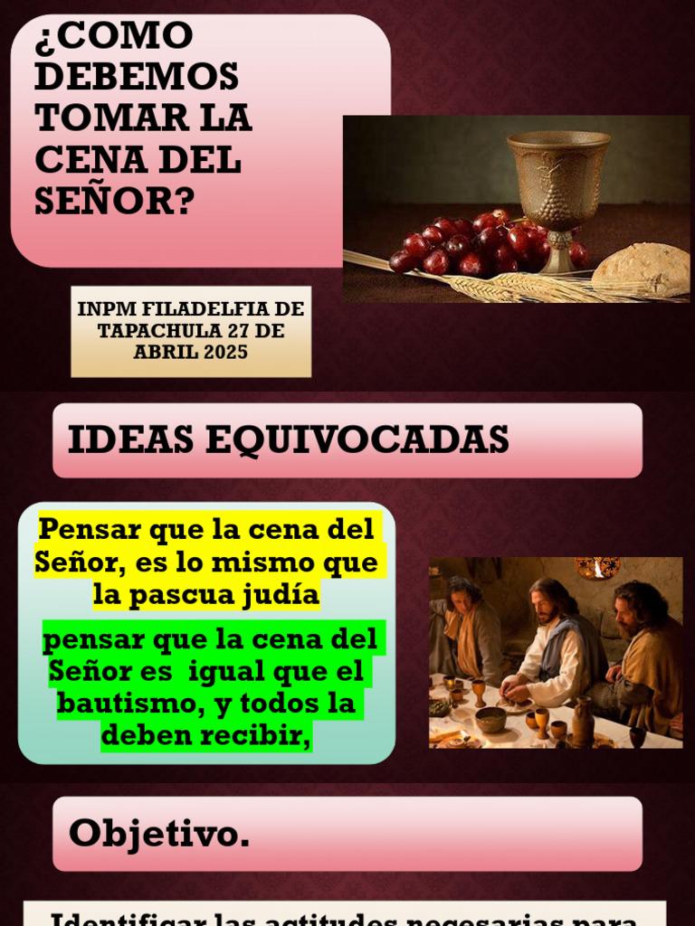 Como Debemos Toamr La Cena Uno | PDF | Pascua de Resurrección | eucaristía