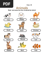 Animals Chart | PDF