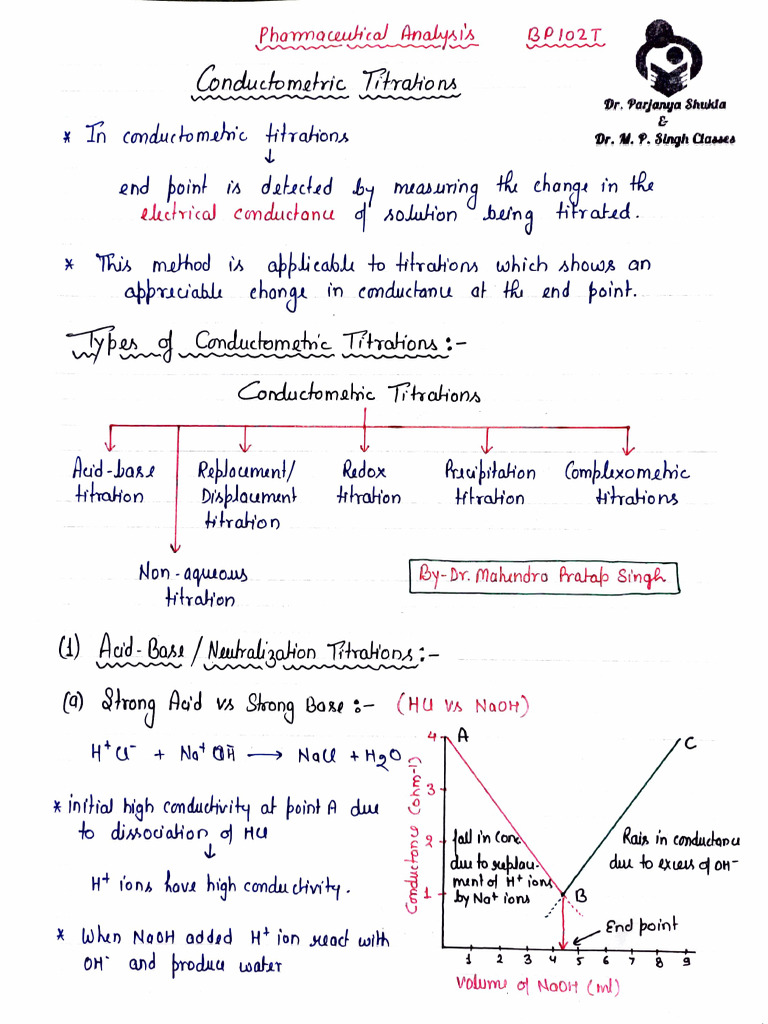 Types of Conductometric Titration Part 1 | PDF | Atoms | Molecules