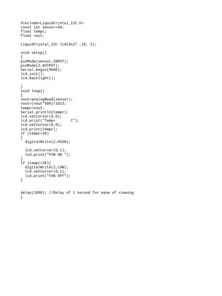 Temperature Sensor - Ino | PDF