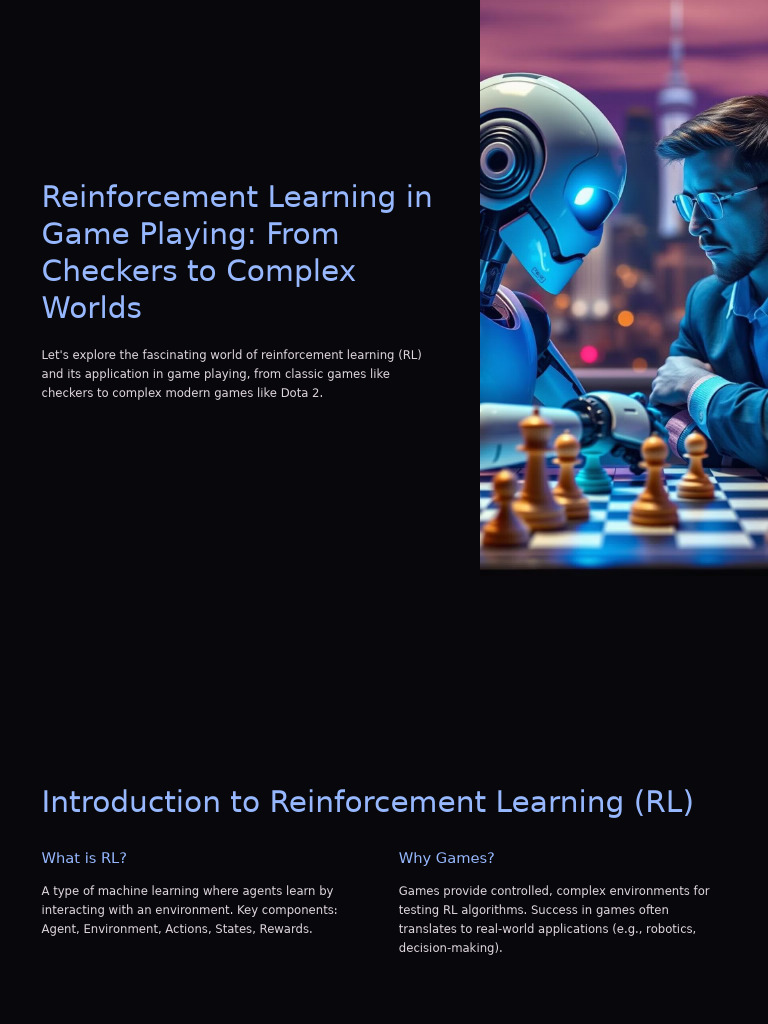 Reinforcement Learning in Game Playing From Checkers To Complex Worlds | PDF | Artificial ...