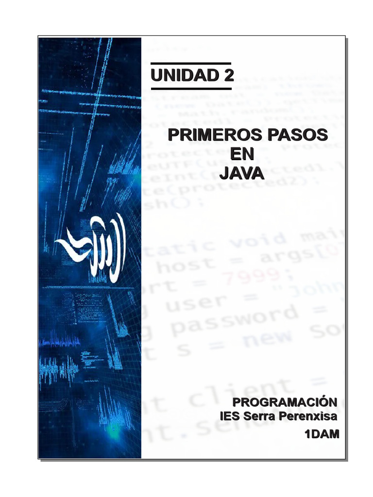 1DAM PROG U02 Primeros Pasos en Java | PDF | Java (lenguaje de programación) | Programación