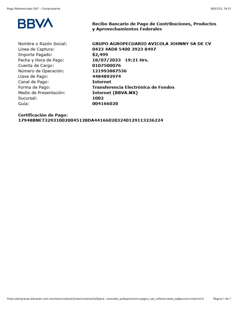 Pago Referenciado SAT | PDF