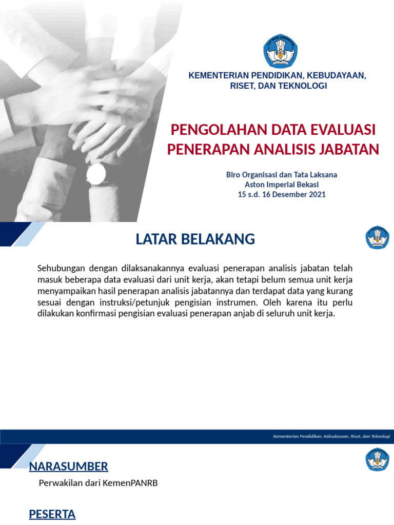 Pengolahan Data Evaluasi Penerapan Anjab - 15122021 | PDF
