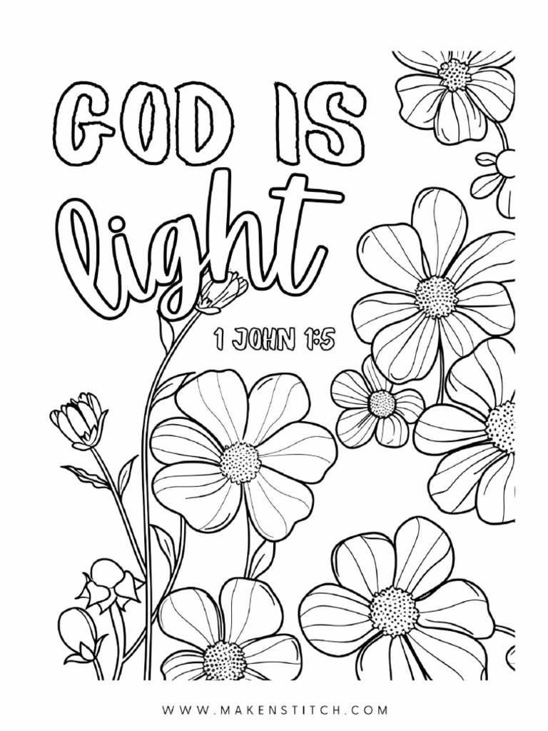 24-god-is-light-bible-verse-to-color | PDF