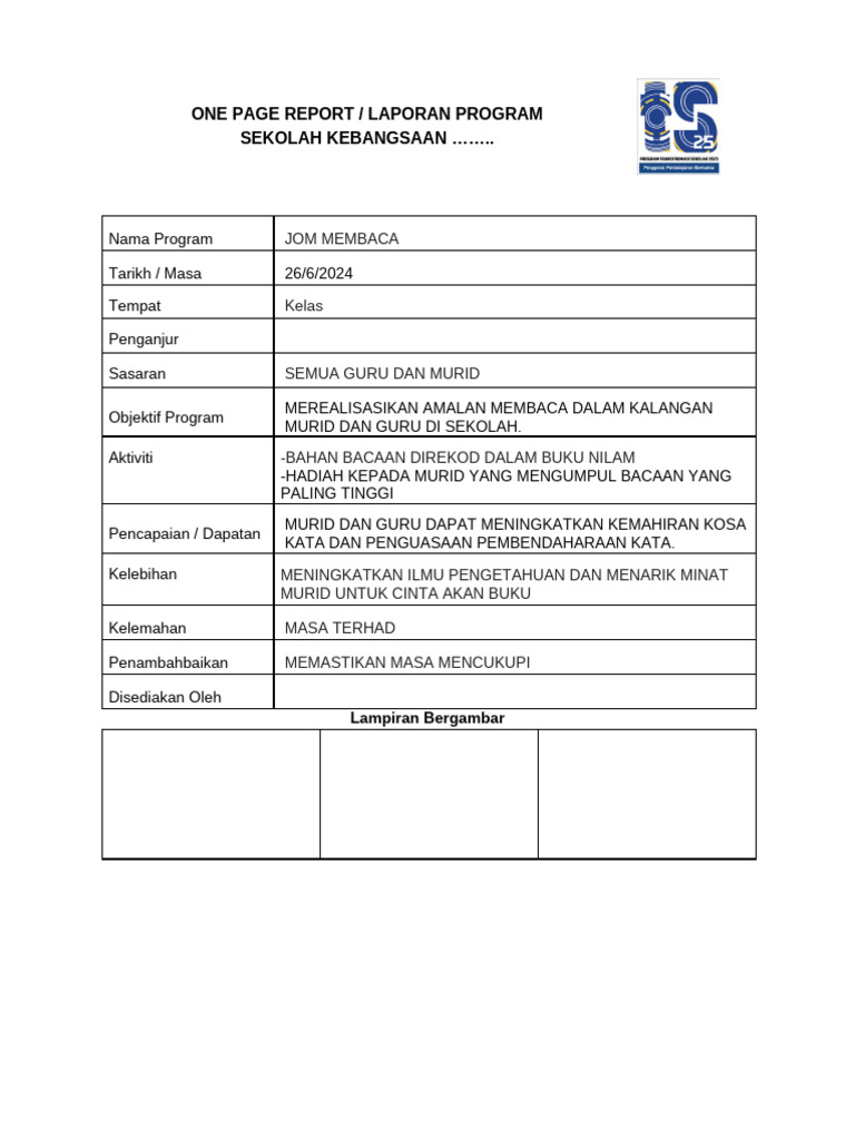 31. OPR Program Jom Membaca | PDF