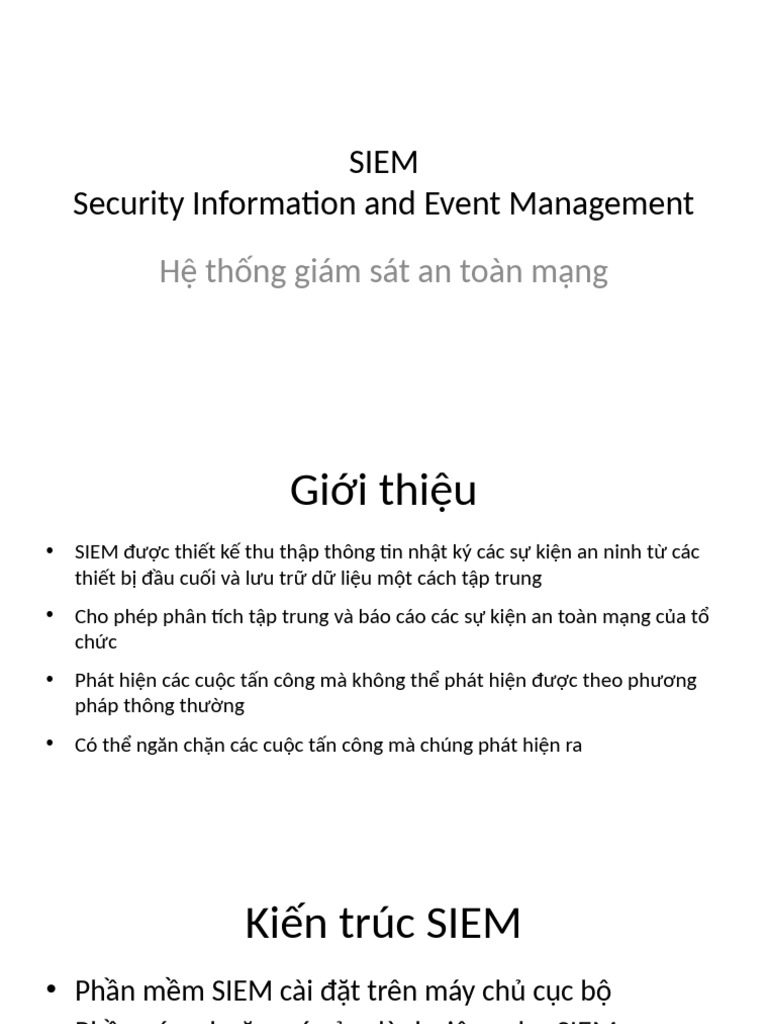 Bai 6 - SIEM | PDF