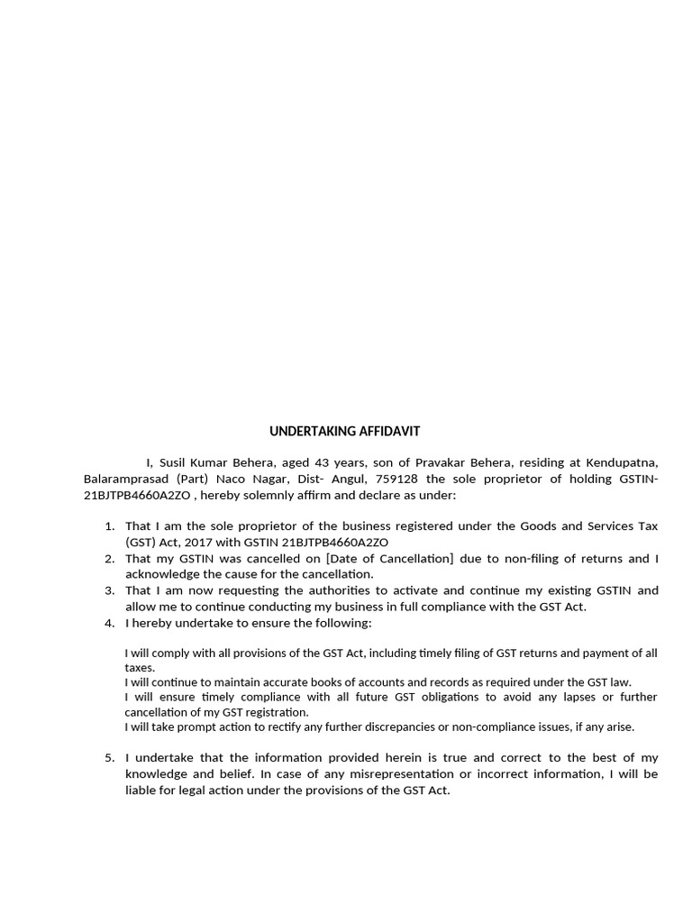 GST Activate Application | PDF