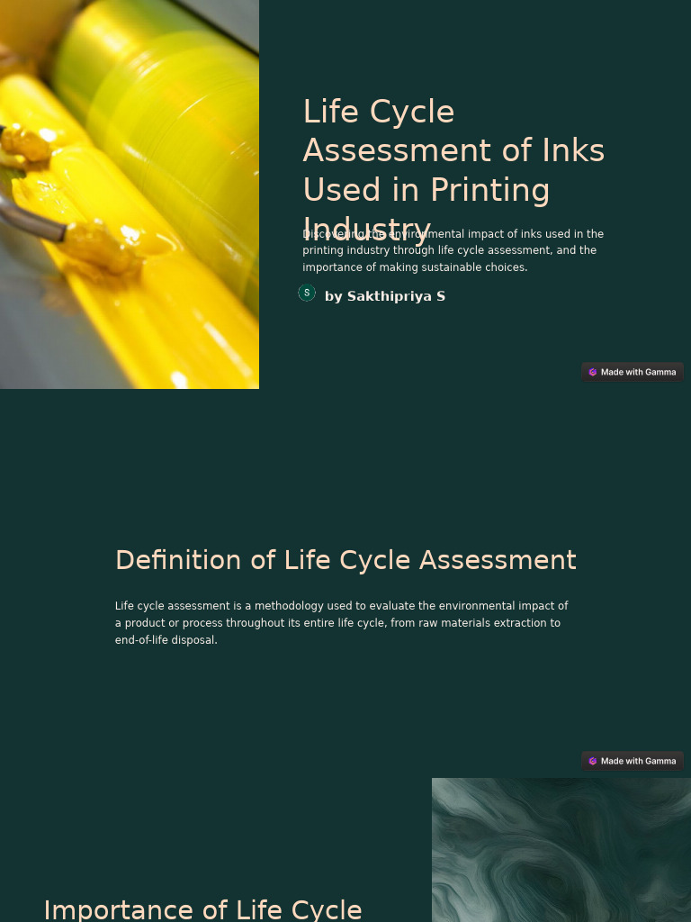 Life Cycle Assessment of Printing Inks | PDF | Life Cycle Assessment ...